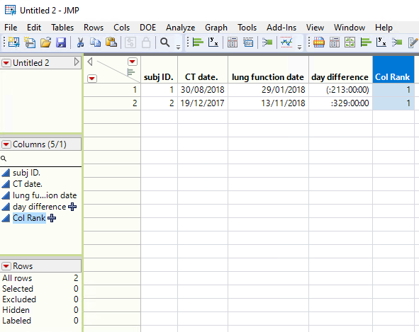 isolating the smallest date difference - JMP User Community