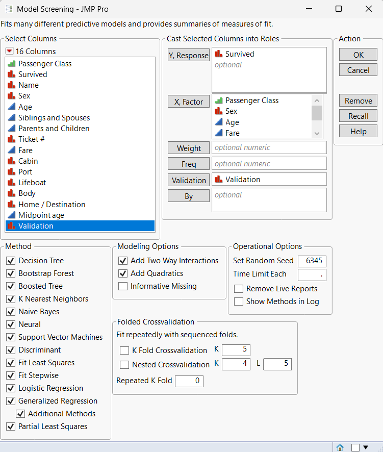 Solved: model screening - JMP User Community
