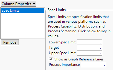 Solved: Set Spec Limits Using a Variable Instead of a Hard Coded Number - JMP User Community