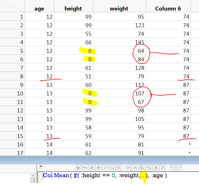 Solved: How do I use an if statement and a by variable correctly in a column mean formul ...