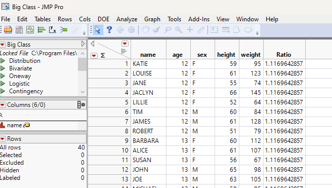 Make calculation show on table summary? - JMP User Community