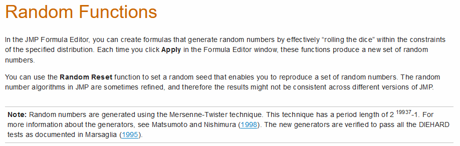 Which Algorithm To Create A Random Order Of Runs Jmp User Community
