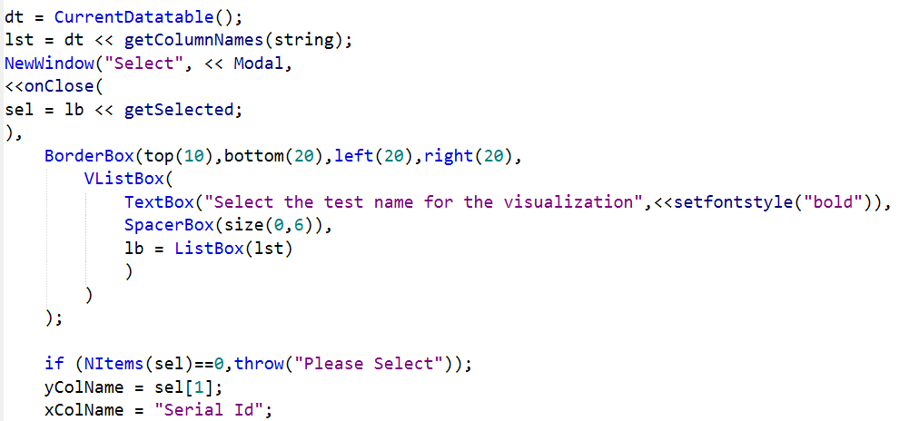 Solved How To Let User Choose Multiple Columns For Graph Builder Jmp User Community