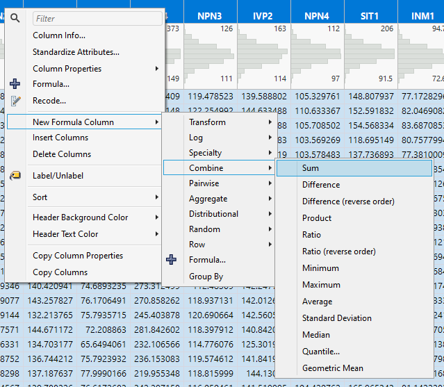 Make Sum quick formula use Sum() function instead of Add() - JMP User ...