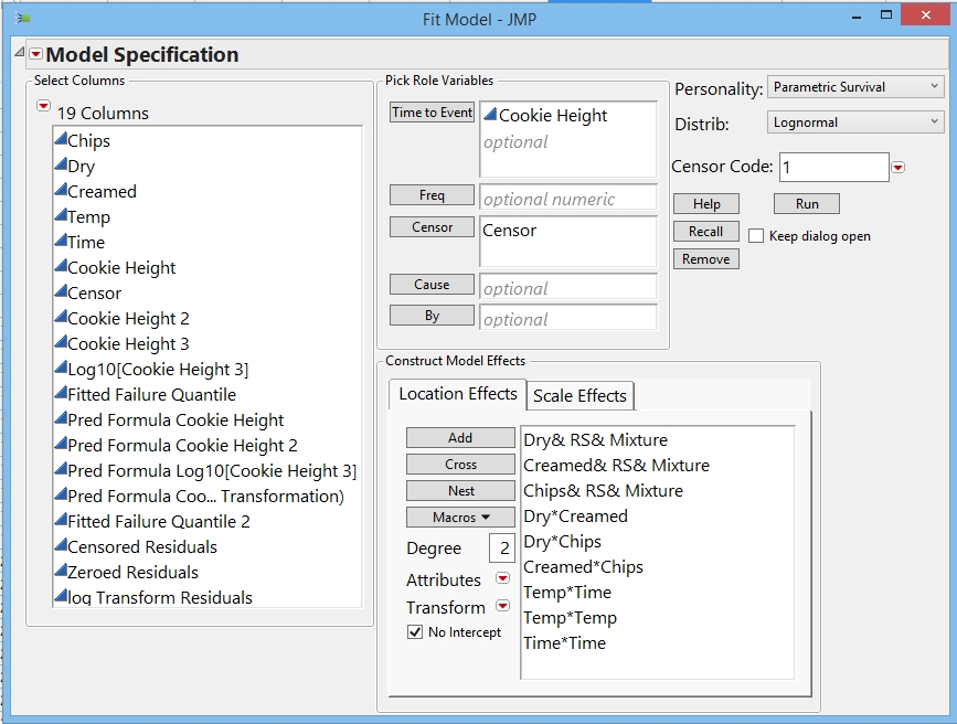 Using JMP® to Analyze Data From a Designed Experiment With Some Responses Below ... - JMP User ...