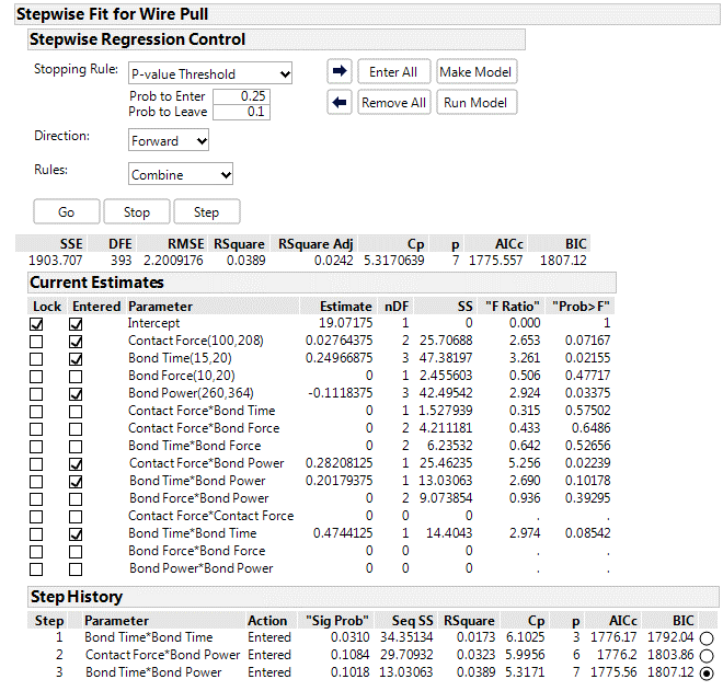 DOE analysis with centerpoint runs - JMP User Community