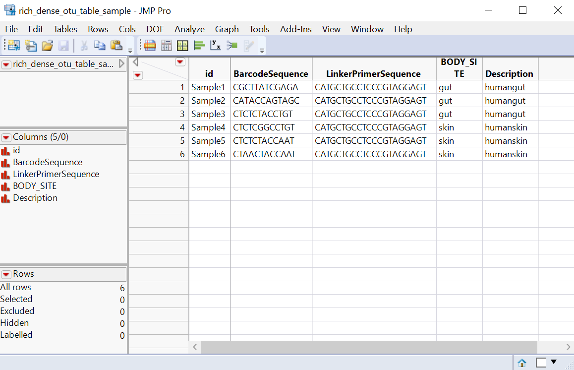 Biom Importer - JMP User Community