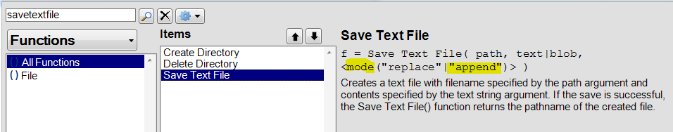 Solved: Append text to Save Text File function - JMP User Community