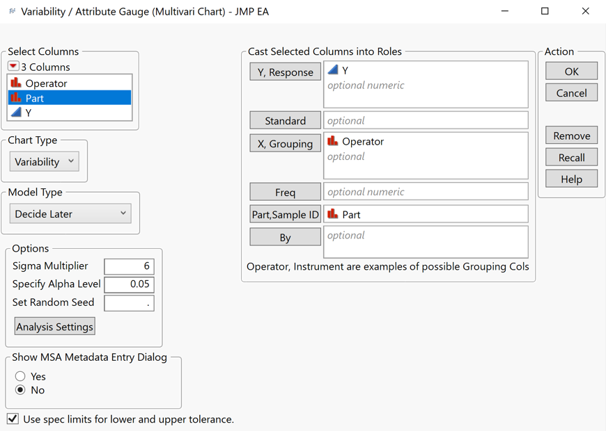 MSA Continuous Data – Gauge R&R - JMP User Community