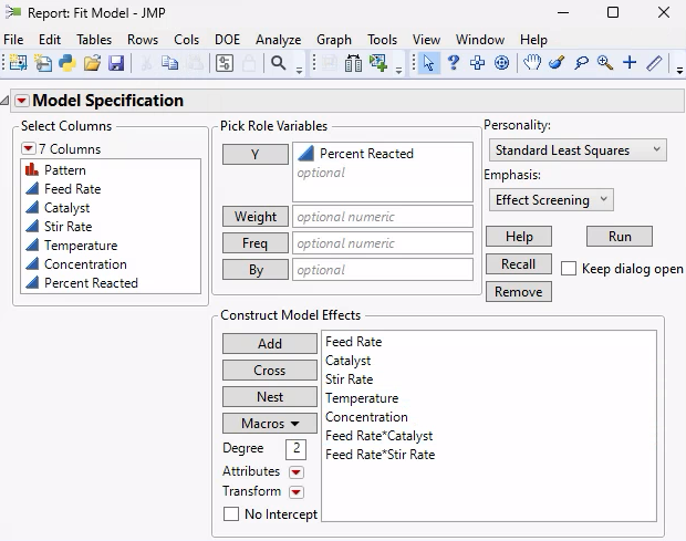 DOE Fractional Factorial Analysis - JMP User Community