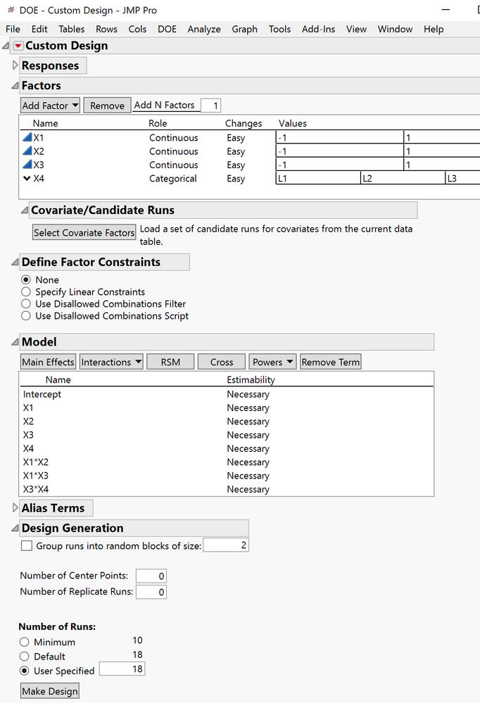 DOE - Custom Designs - JMP User Community