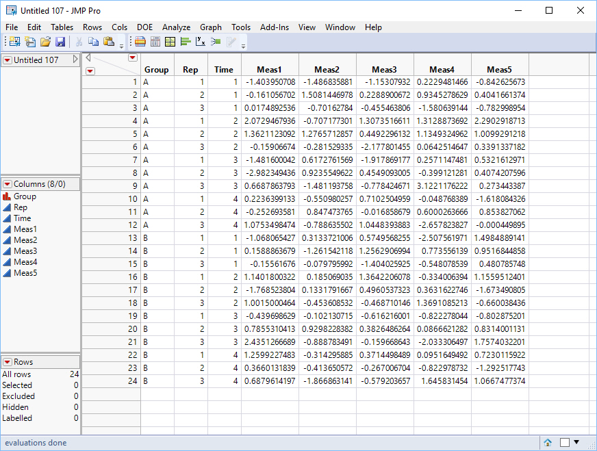 How to enter subsampling data for replications when perform repeated ...