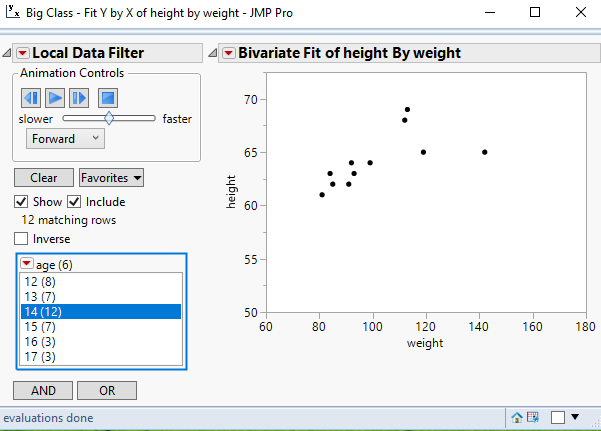 Solved Animating An X Y Plot With Local Data Filter Jmp User Community
