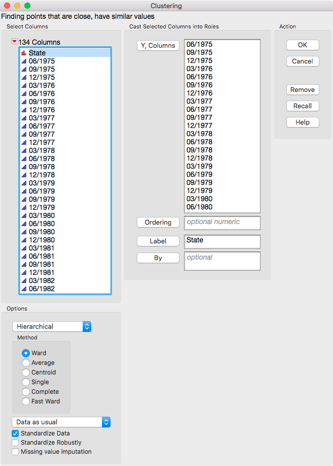 Solved: Clustering X-Y graphs - JMP User Community