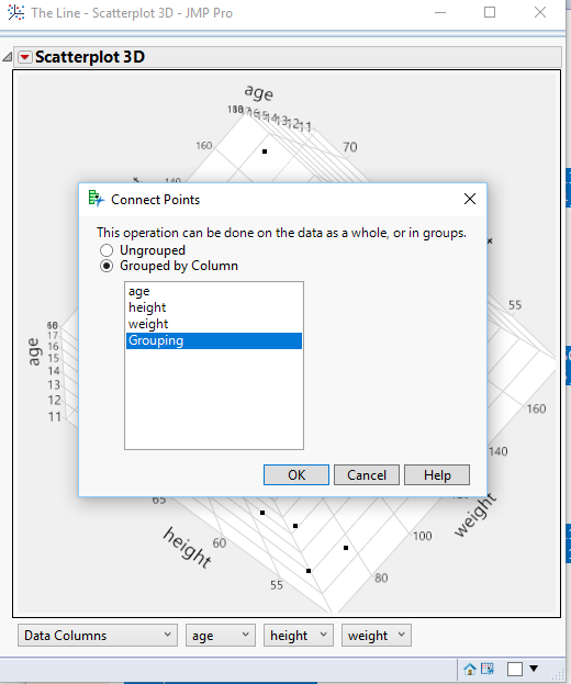 Solved: Adding a line to a 3-D scatterplot - JMP User Community