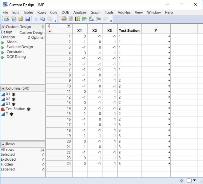 Solved Doe With Blocking And Constraints Jmp User Community
