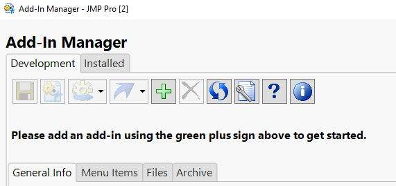 Add-In Manager, Part 1: Defining and building a JMP add-In