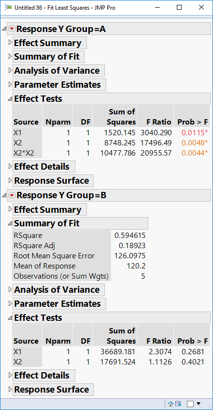 Save script for Fit Model with by group - JMP User Community