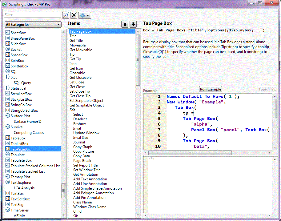Tabbox - JMP User Community