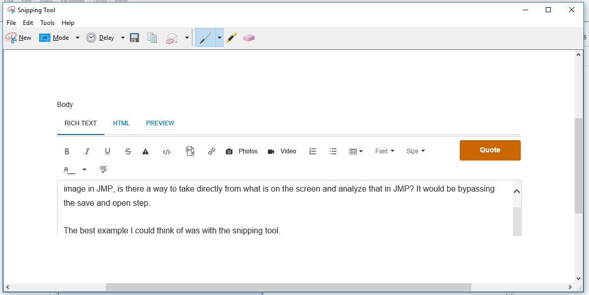 Solved: Transparent window / screenshot - JMP User Community