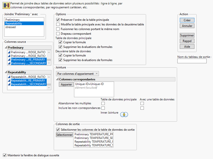 Solved: join data table output culumns - JMP User Community