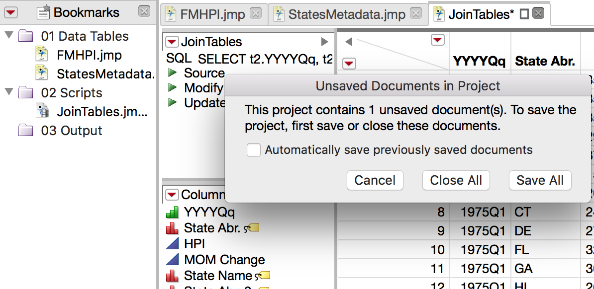 JMP Projects: A New Way to Organize Your Work in JMP® 14 (EU 2018 416 ...