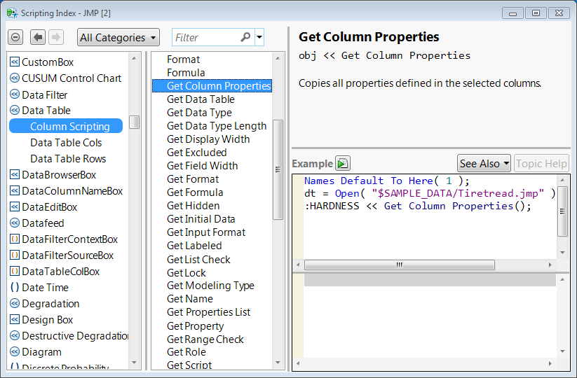 Solved: Extract column info from jmp tables - JMP User Community