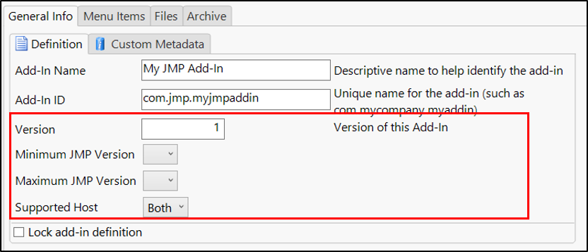 Add-In Manager, Part 1: Defining and building a JMP add-In